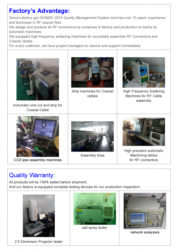 RG304 Cables RF Coaxial Cable Assembly N Straight Male To Male Connector